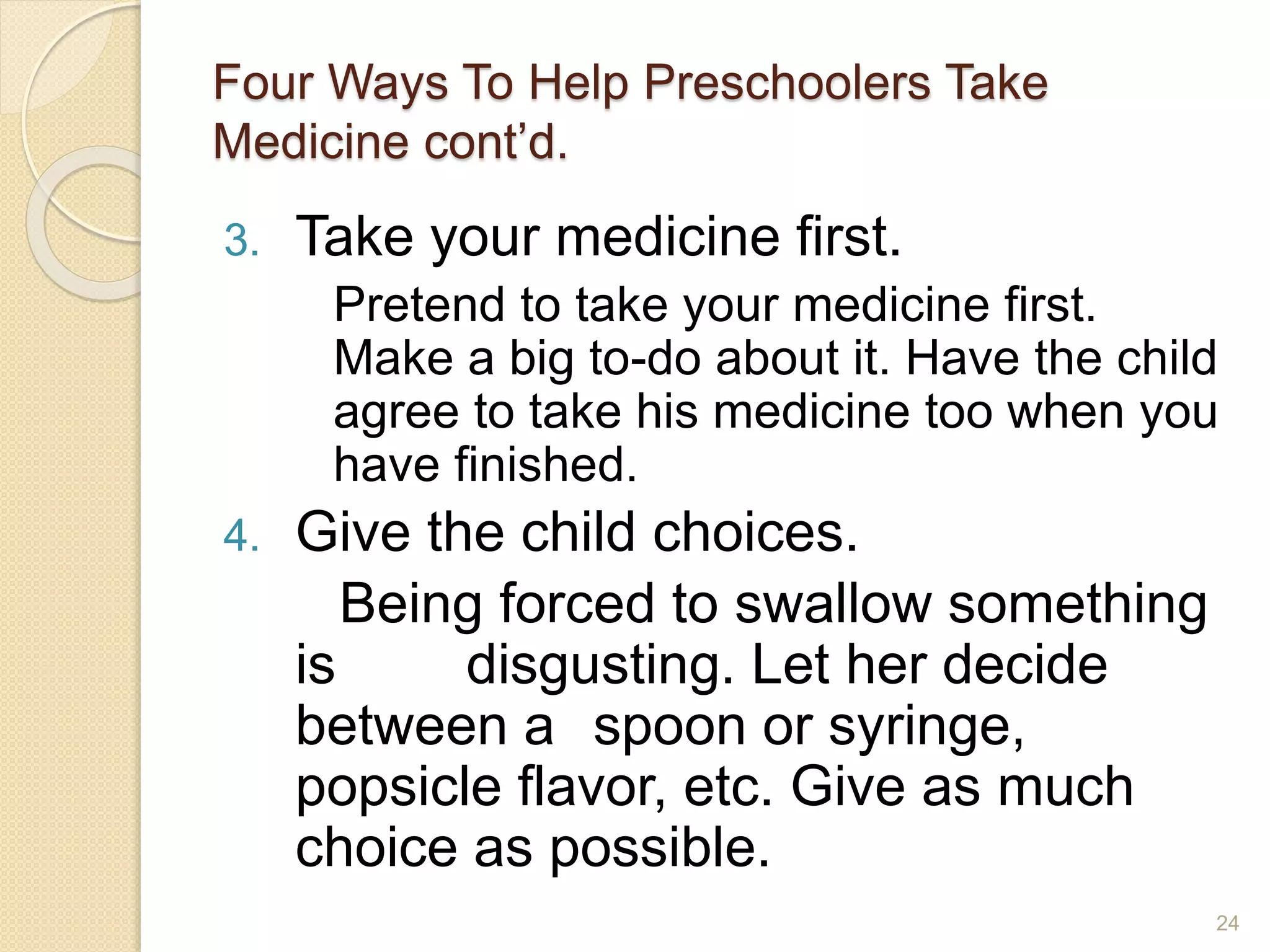 Child Care: Administration of medication | PPTX