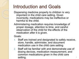 Child Care: Administration of medication | PPTX
