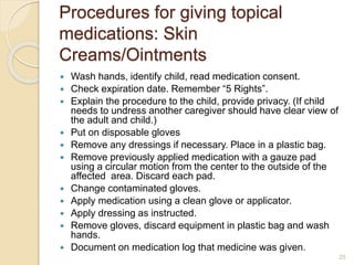 Child Care: Administration of medication | PPTX