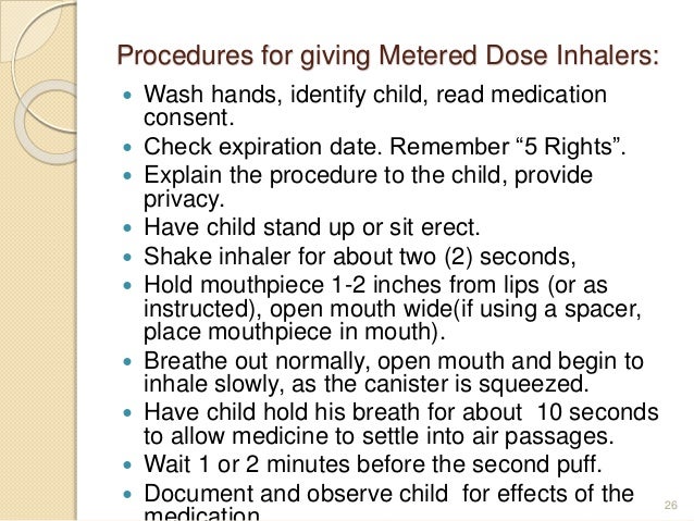 Child Care: Administration of medication