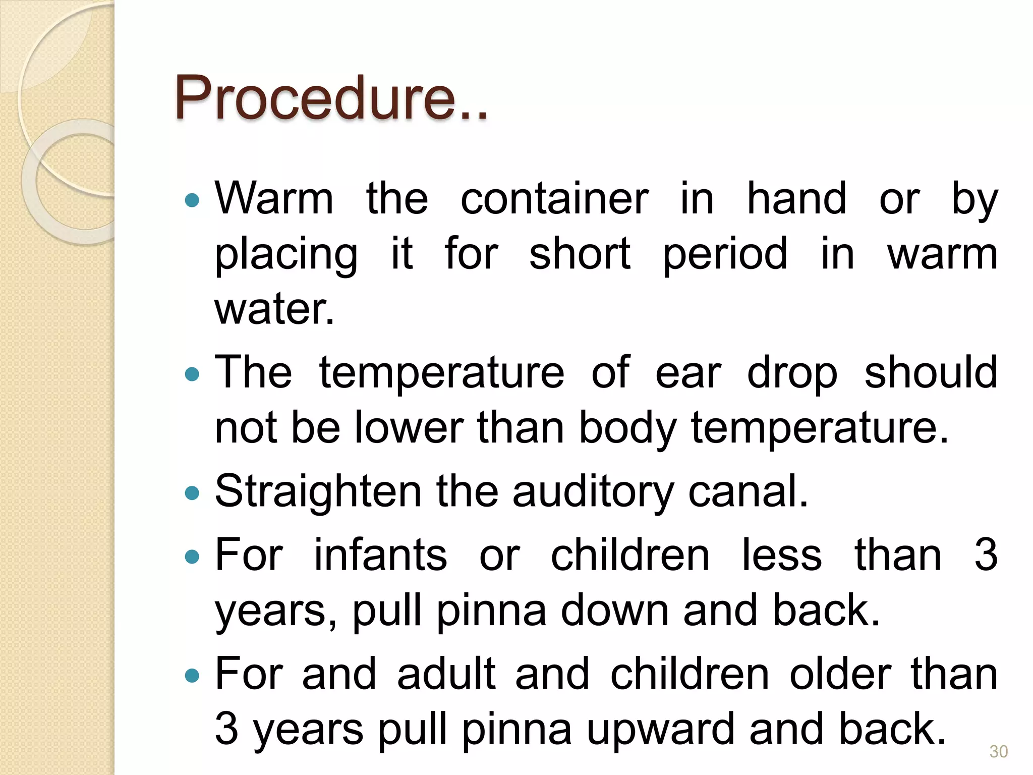 Administration of Medications into Eye and Ear- Topical Application | PPTX