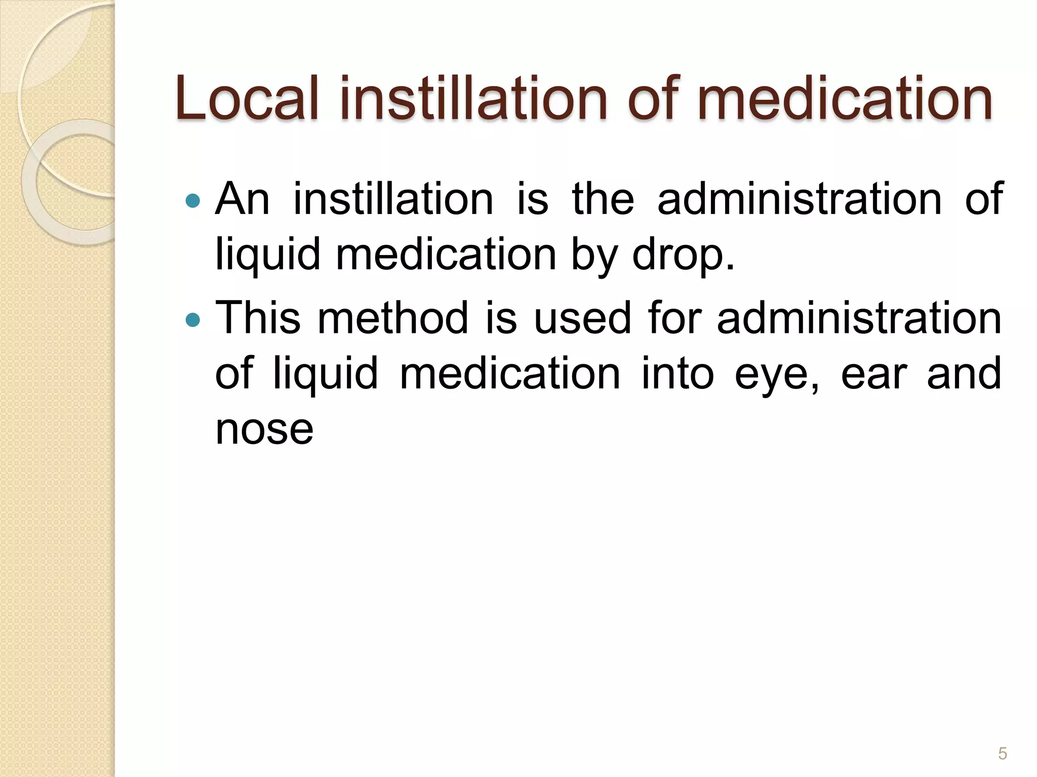 Administration of Medications into Eye and Ear- Topical Application | PPTX