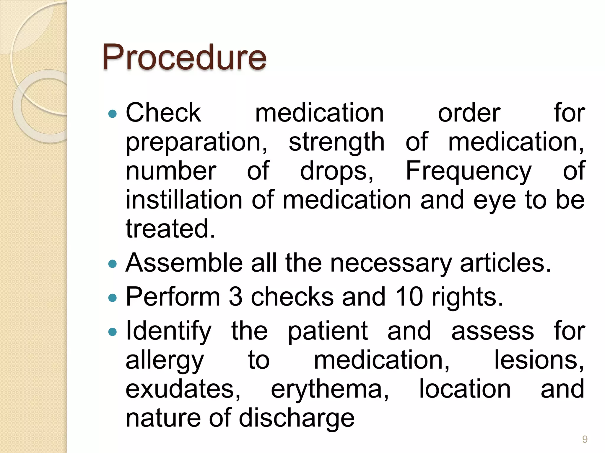 Administration of Medications into Eye and Ear- Topical Application | PPTX