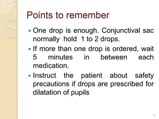 Administration of Medications into Eye and Ear- Topical Application | PPTX