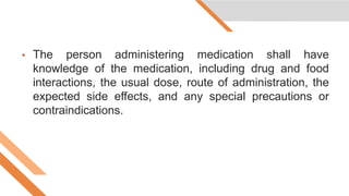 Administration of oral medication | PPTX