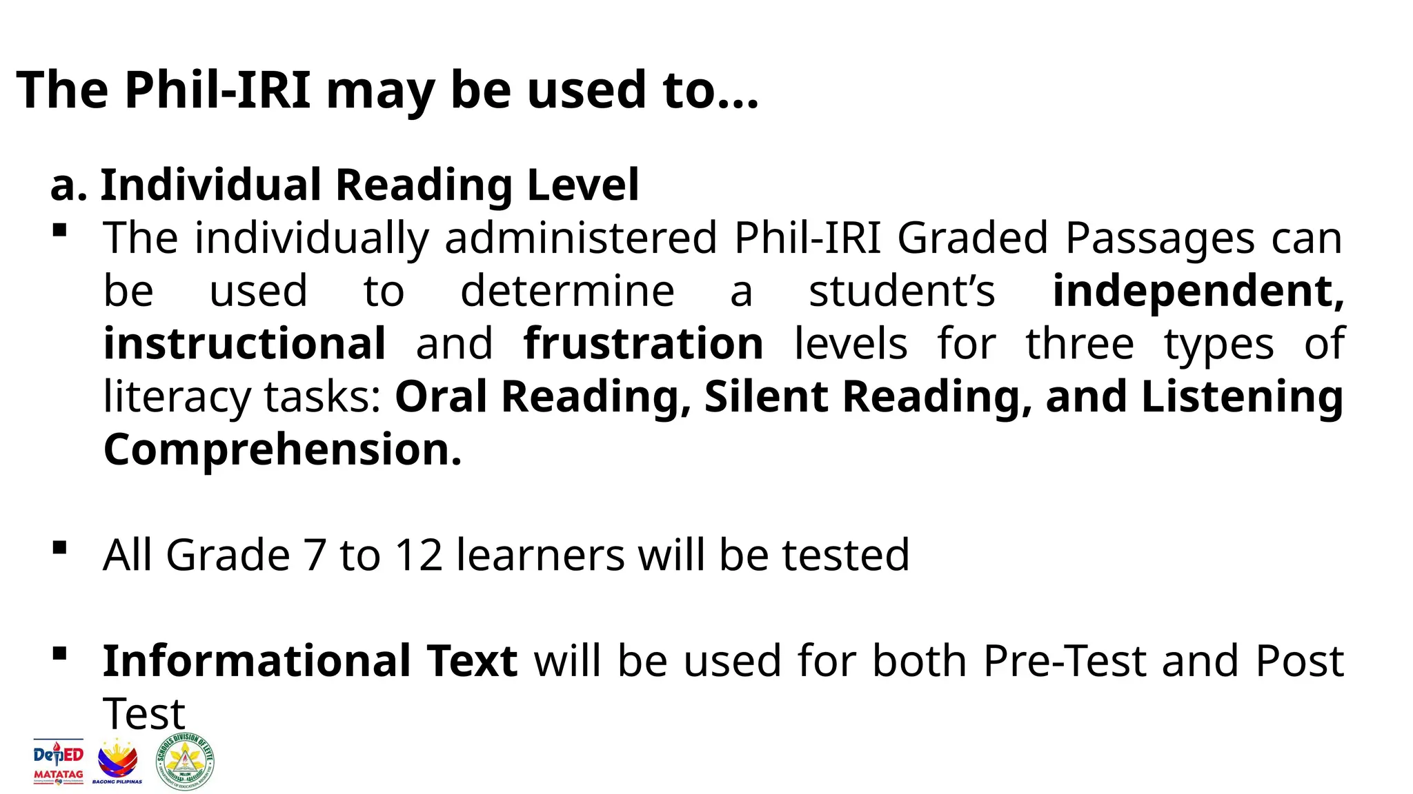 ADMINISTRATION OF PHIL-IRI FOR JHS SHS_Edited.pptx