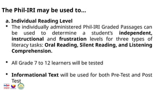 ADMINISTRATION OF PHIL-IRI FOR JHS SHS_Edited.pptx