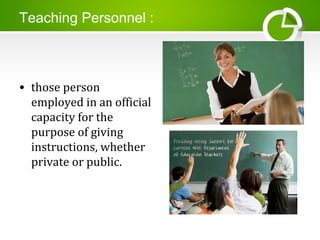 Administration of teaching personnel | PPT