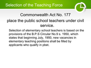 Administration of teaching personnel | PPT