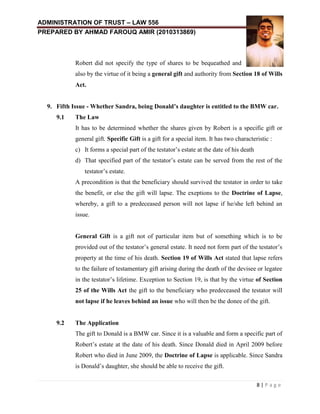 Administration of trust / past year attempt - april 2010 part c | PDF