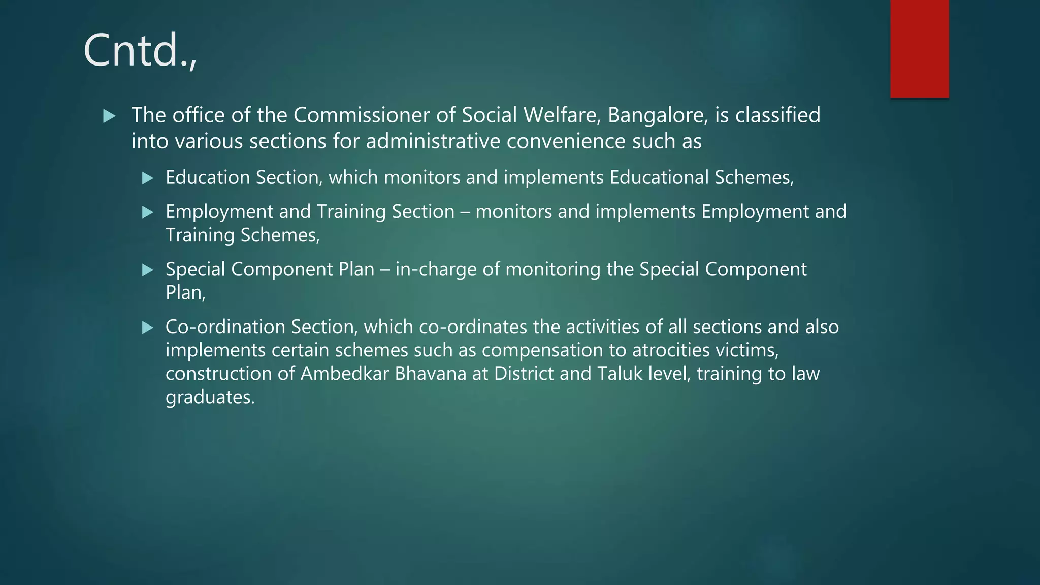Department of Social Welfare Government of Karnataka | PPTX