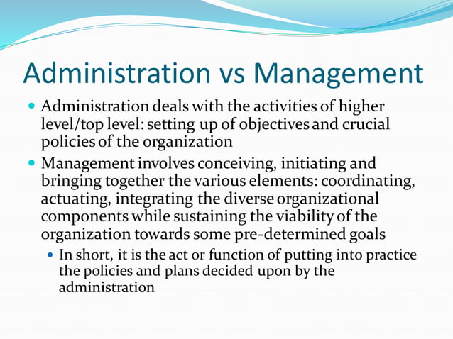Administration_Vs_Management for free download the ppt of Android ...