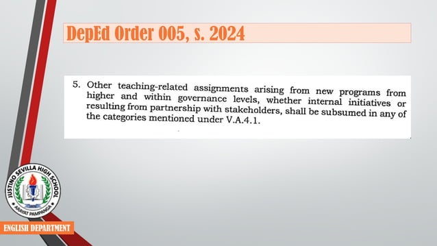Information Dissemination of DepEd Order 002, s. 2024 and DepEd Order ...