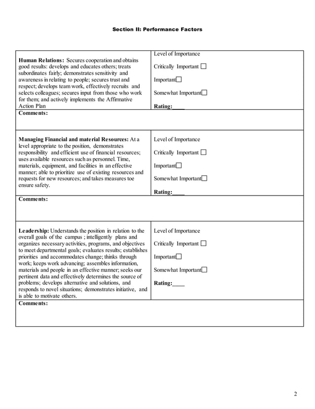 Administrative performance-evaluation | DOC | Human Resources | Business