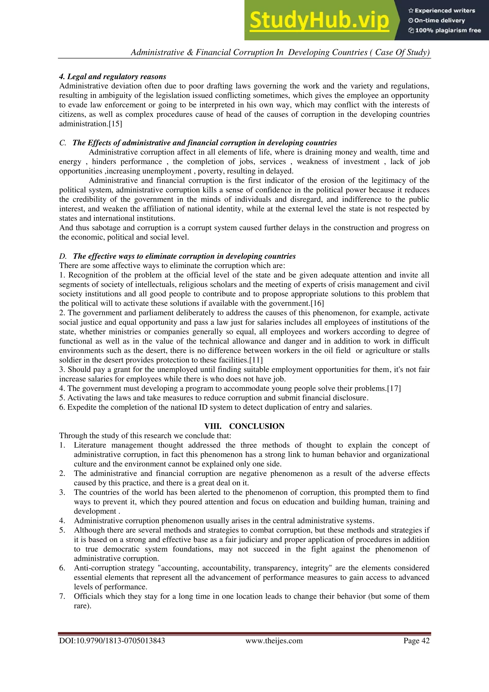 Administrative Amp Financial Corruption In Developing Countries ( Case ...