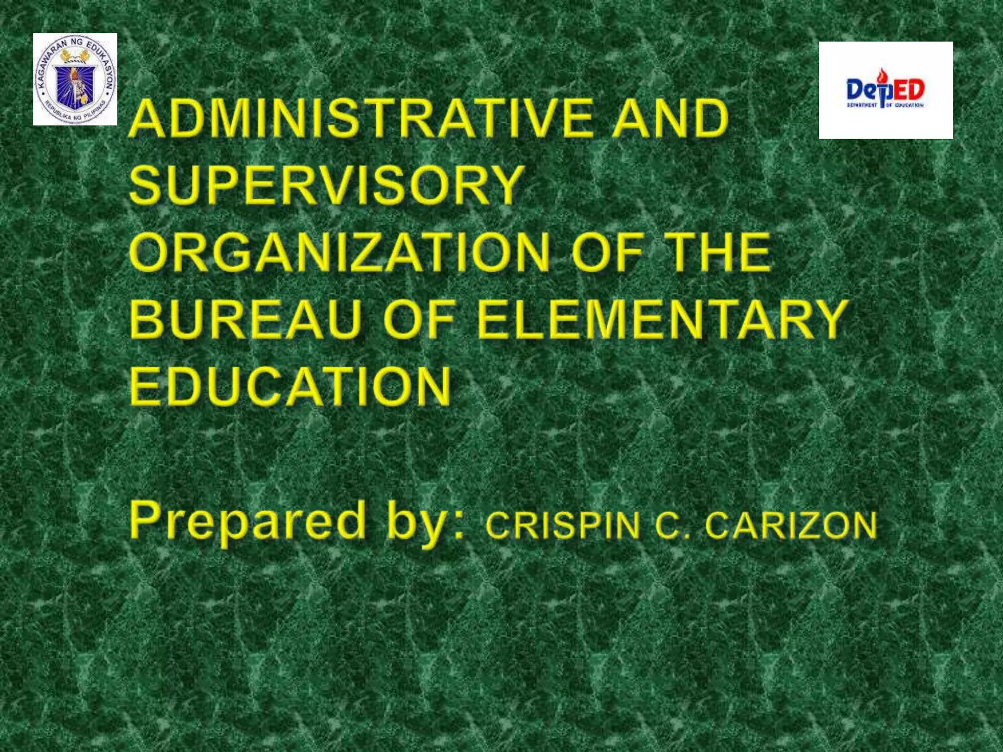 Administrative and supervisory organization of the bureau of | PPTX