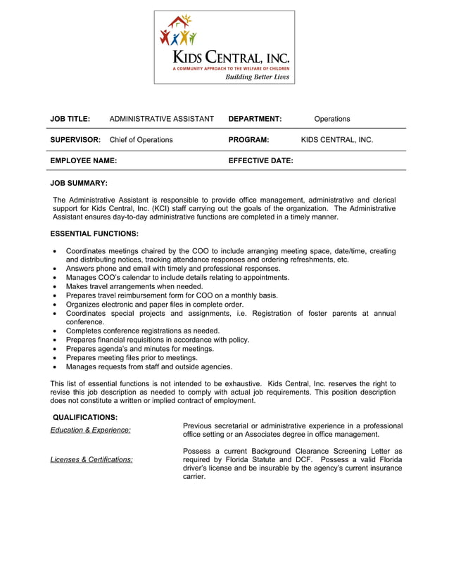 Administrative Assistant | PDF