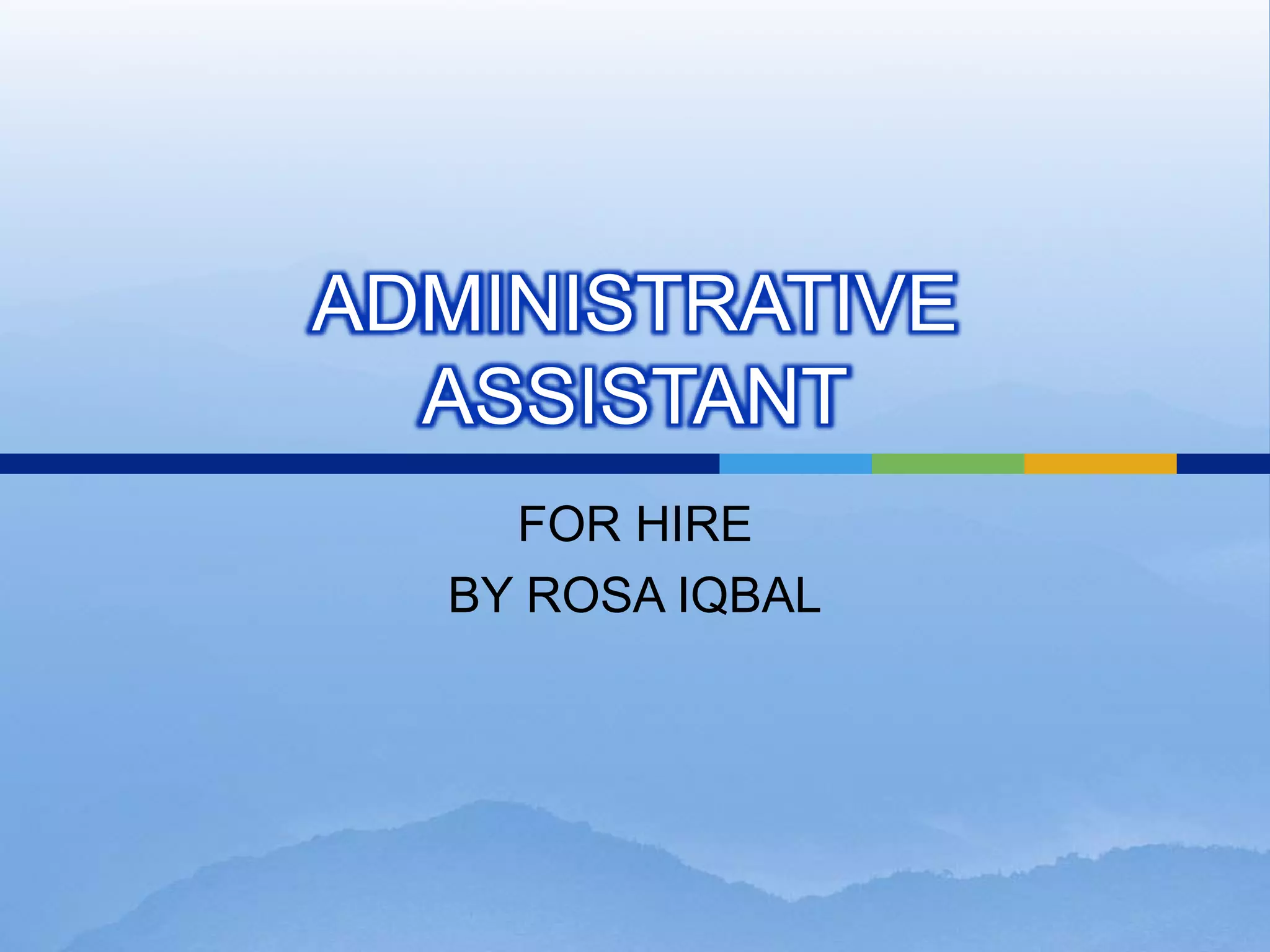 Administrative assistant ri-z | PPTX