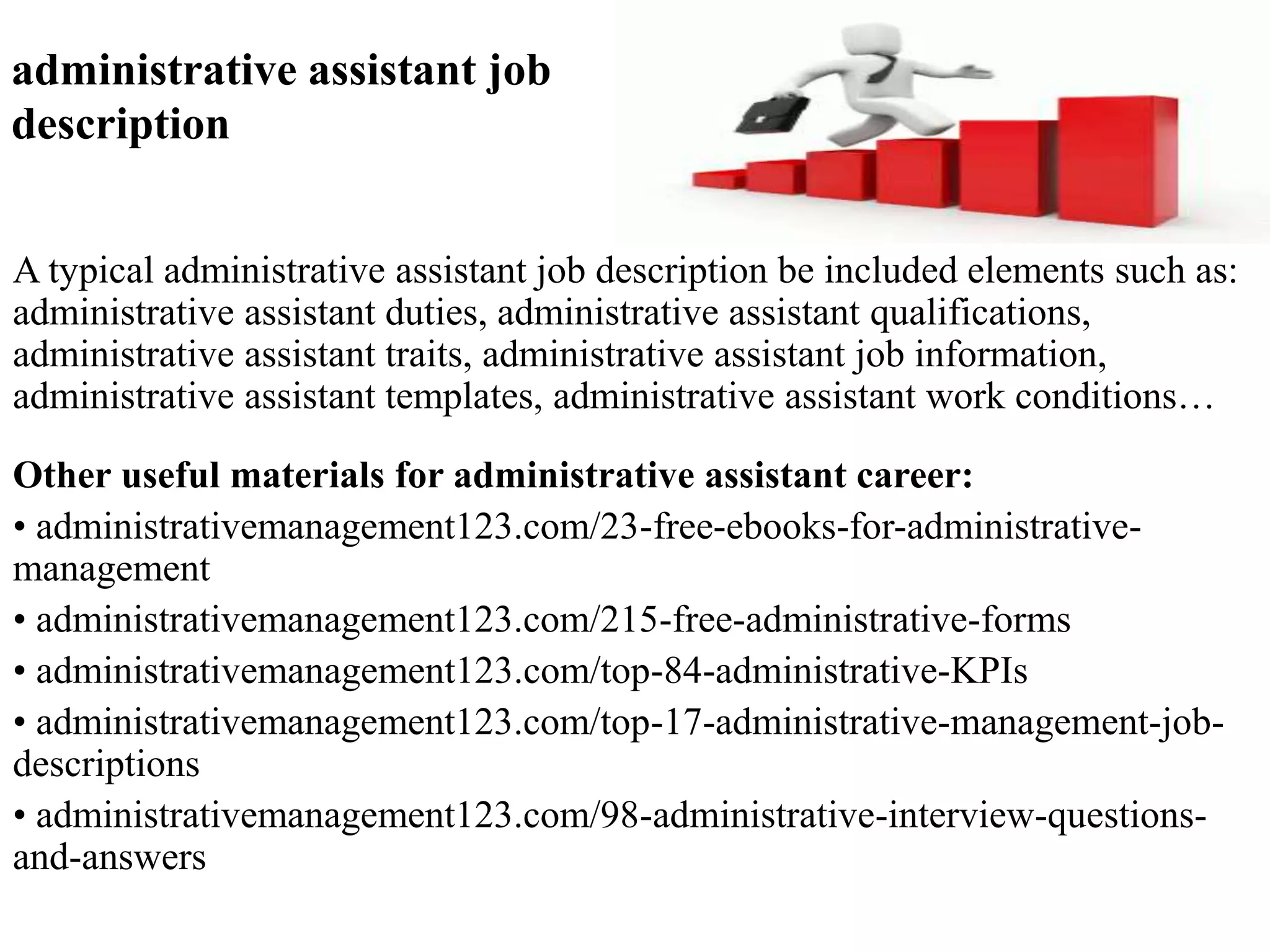 Administrative assistant job description | PPTX