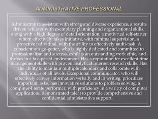 Administrative Assistant Presentation | PPT