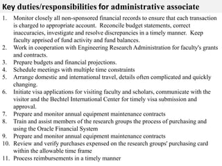 Administrative associate job description | PPTX