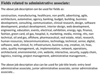 Administrative associate job description | PPTX