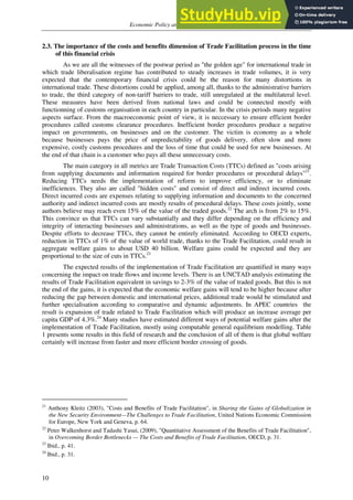 Administrative Barriers And Trade Facilitation | PDF | Financial ...