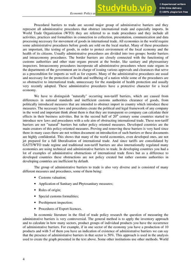 Administrative Barriers And Trade Facilitation | PDF