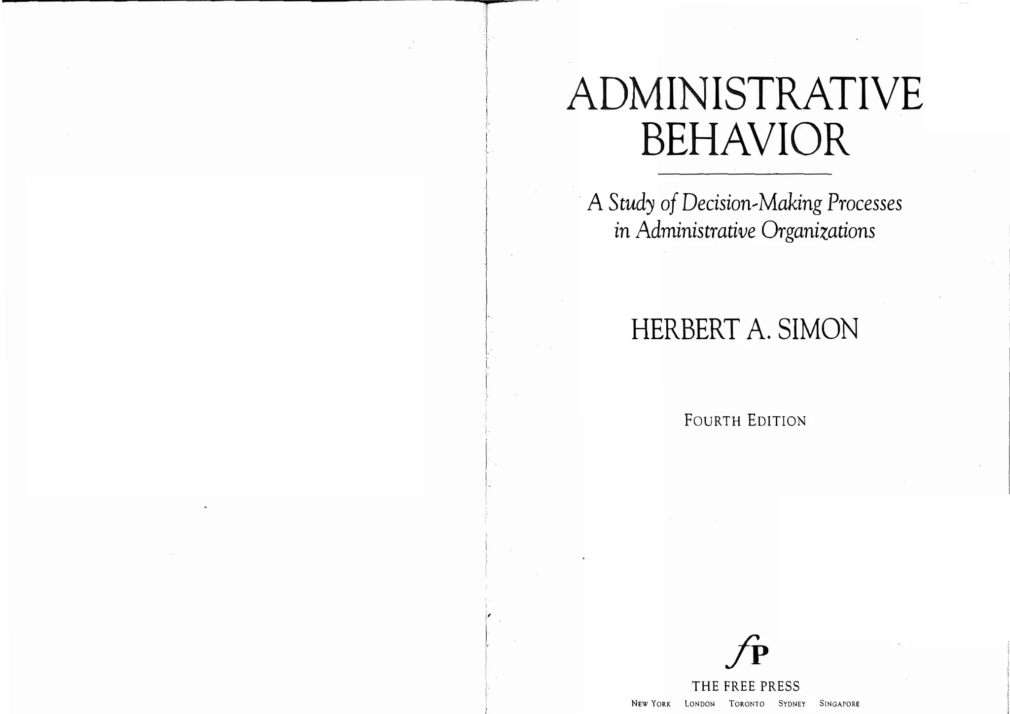 Administrative Behavior_ A Study of Decision_Making Processes in ...