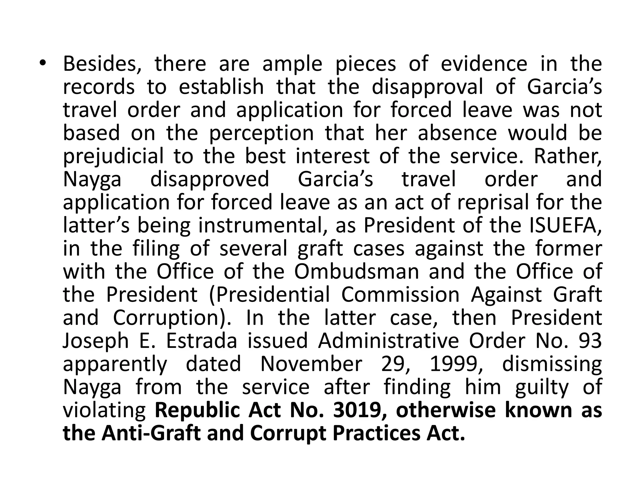 Samples of Decided Administrative Cases in the Philippines | PPTX