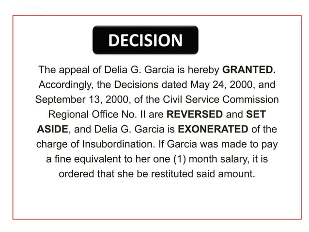 Samples of Decided Administrative Cases in the Philippines | PPTX