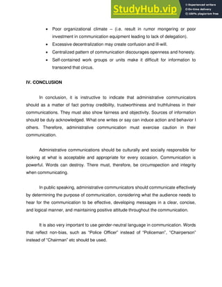 Administrative Communication A Tool For Good Governance | PDF