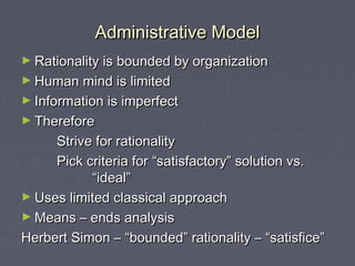 Administrative Decision Making (1) | PPT