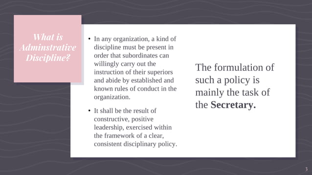 Administrative Disciplines in teachingss | PPTX