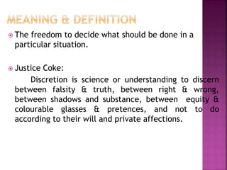 Administrative discretion | PPTX