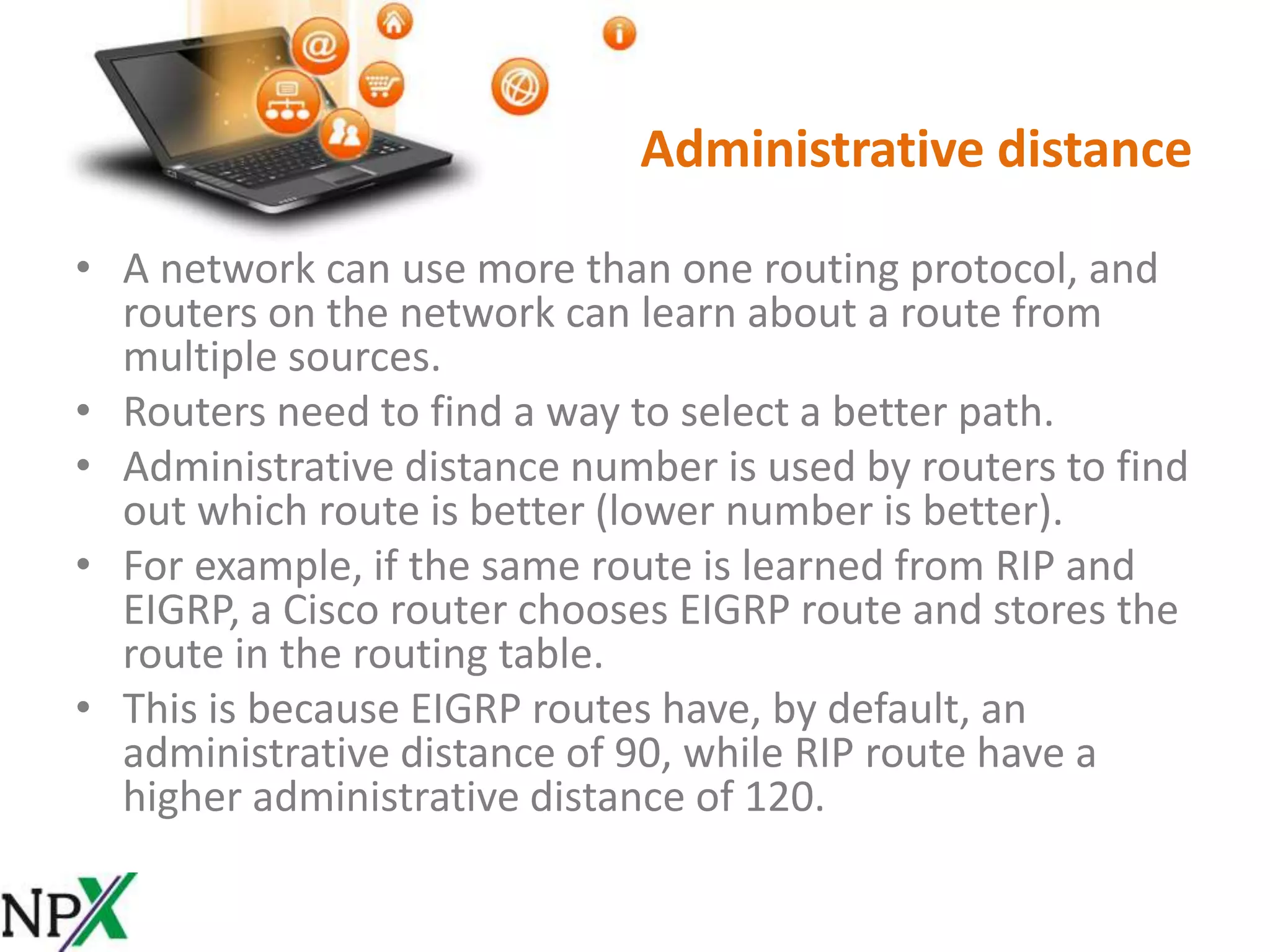 Administrative Distance & Metric | PPTX