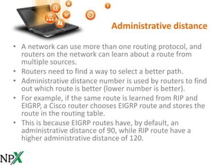 Administrative Distance & Metric | PPTX | Computer Networking | Computing