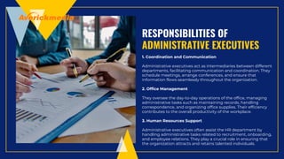 The Role of Administrative Executives in Modern Organizations | PPT