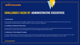 The Role of Administrative Executives in Modern Organizations | PPT