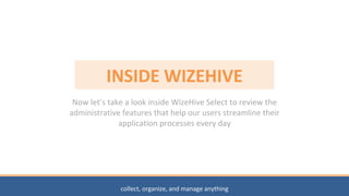 Getting Started with WizeHive: Administrative Features | PPT