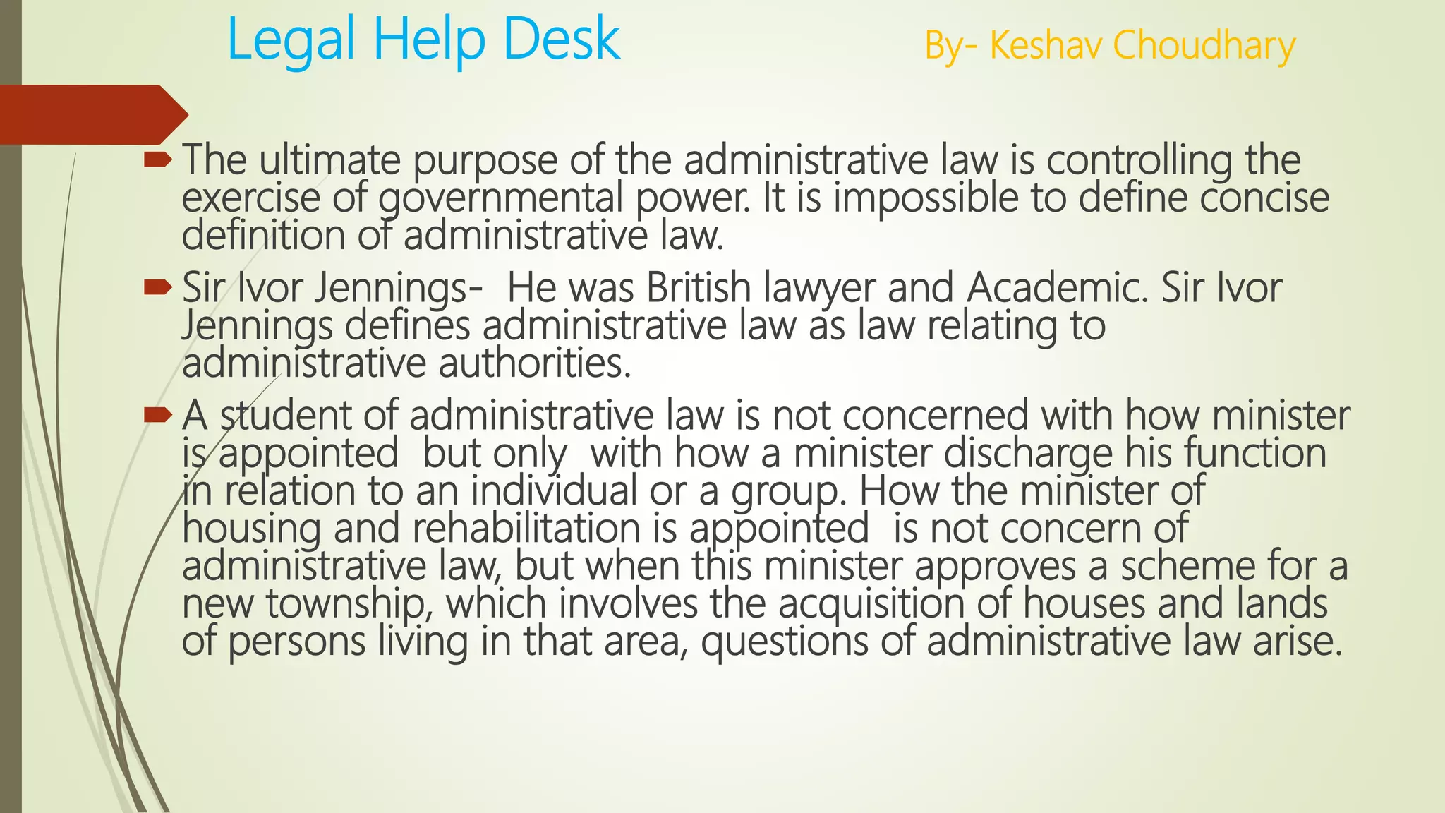 Basic of Administrative law | PPTX