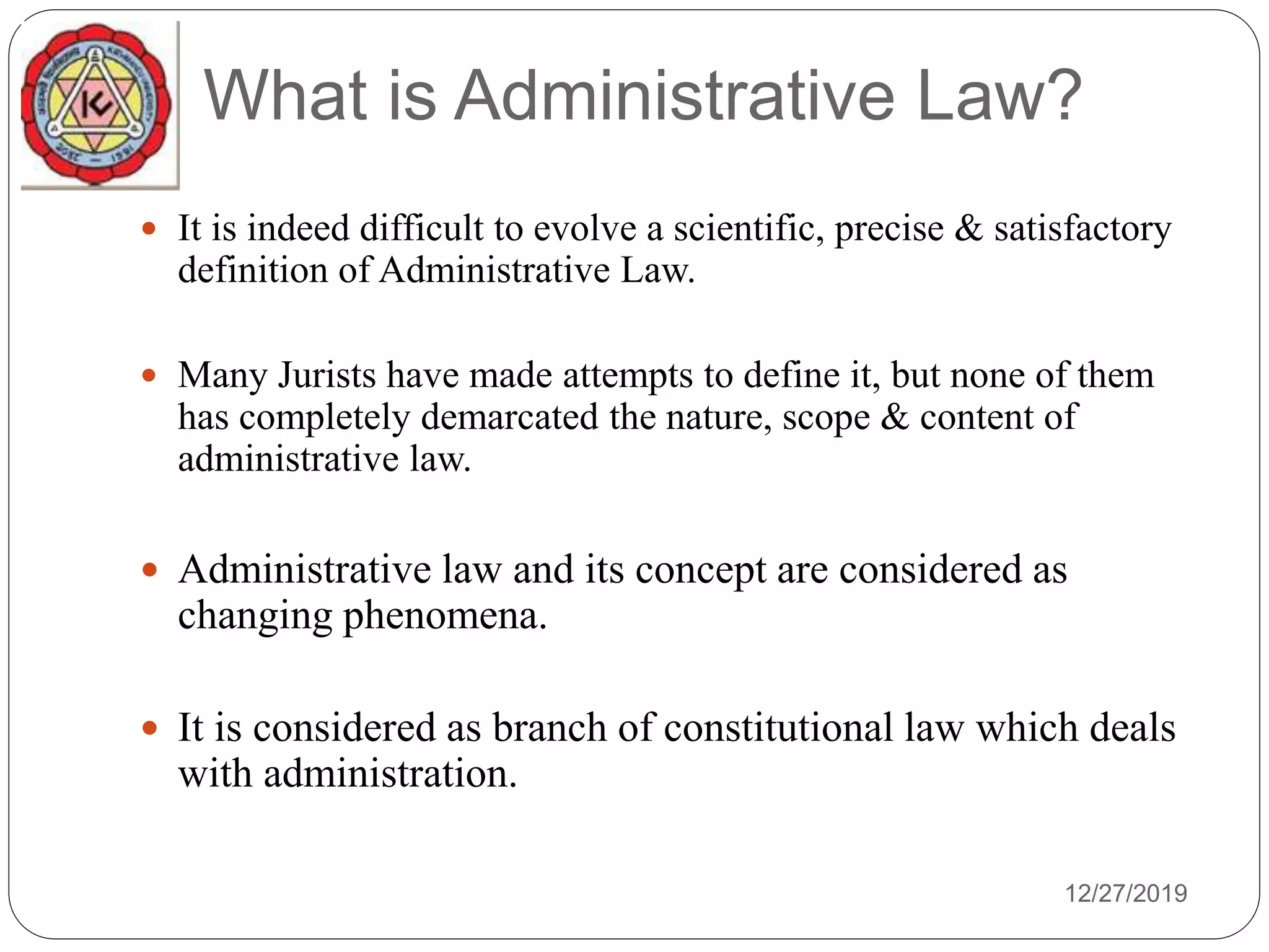 Administrative Law : Concept, Theories, Development | PPTX