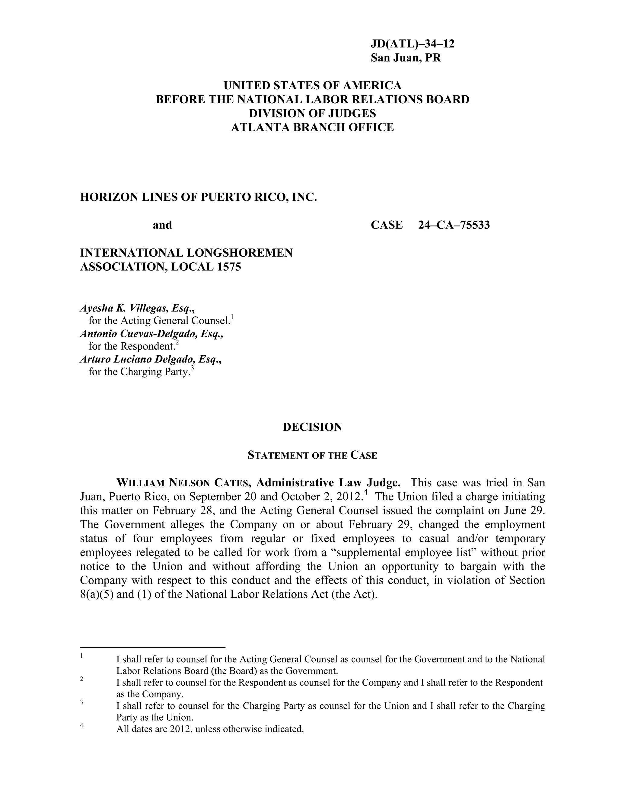 Administrative Law Judge decision in Case No. 24-CA-075533 | PDF