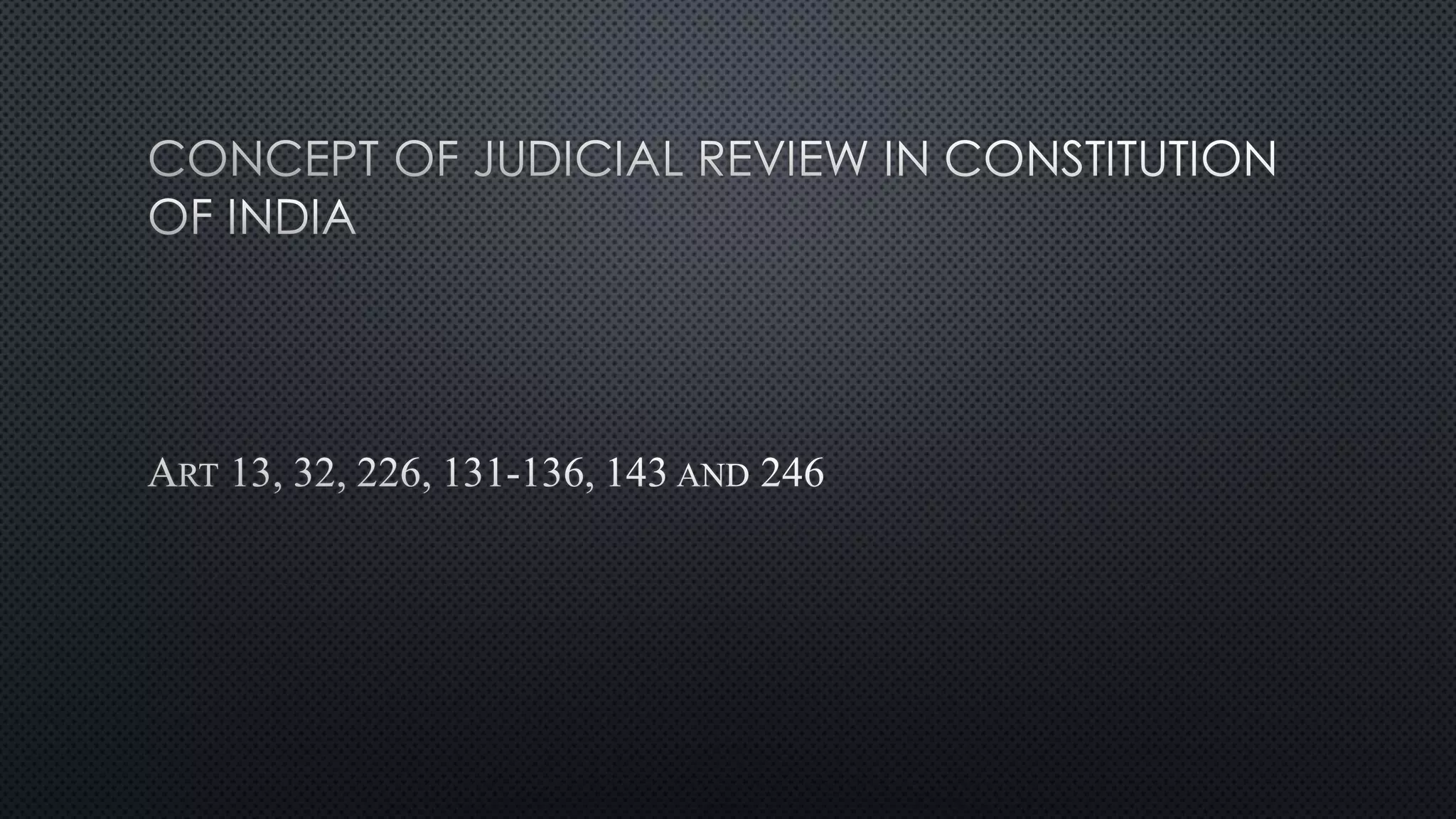 Judicial Review under the Constitution of India | PDF