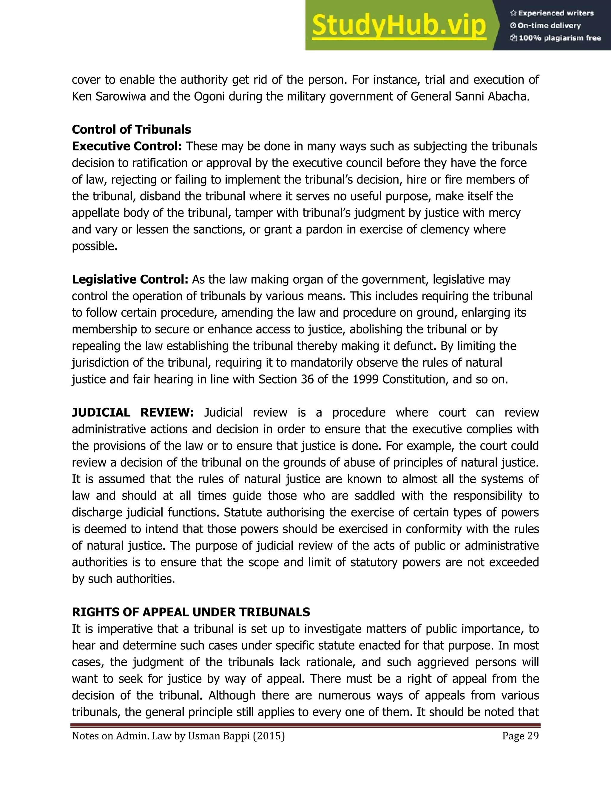 Administrative Law Notes.Pdf