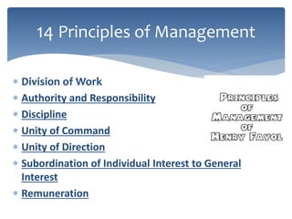 Administrative management: fayol principles of management | PPTX