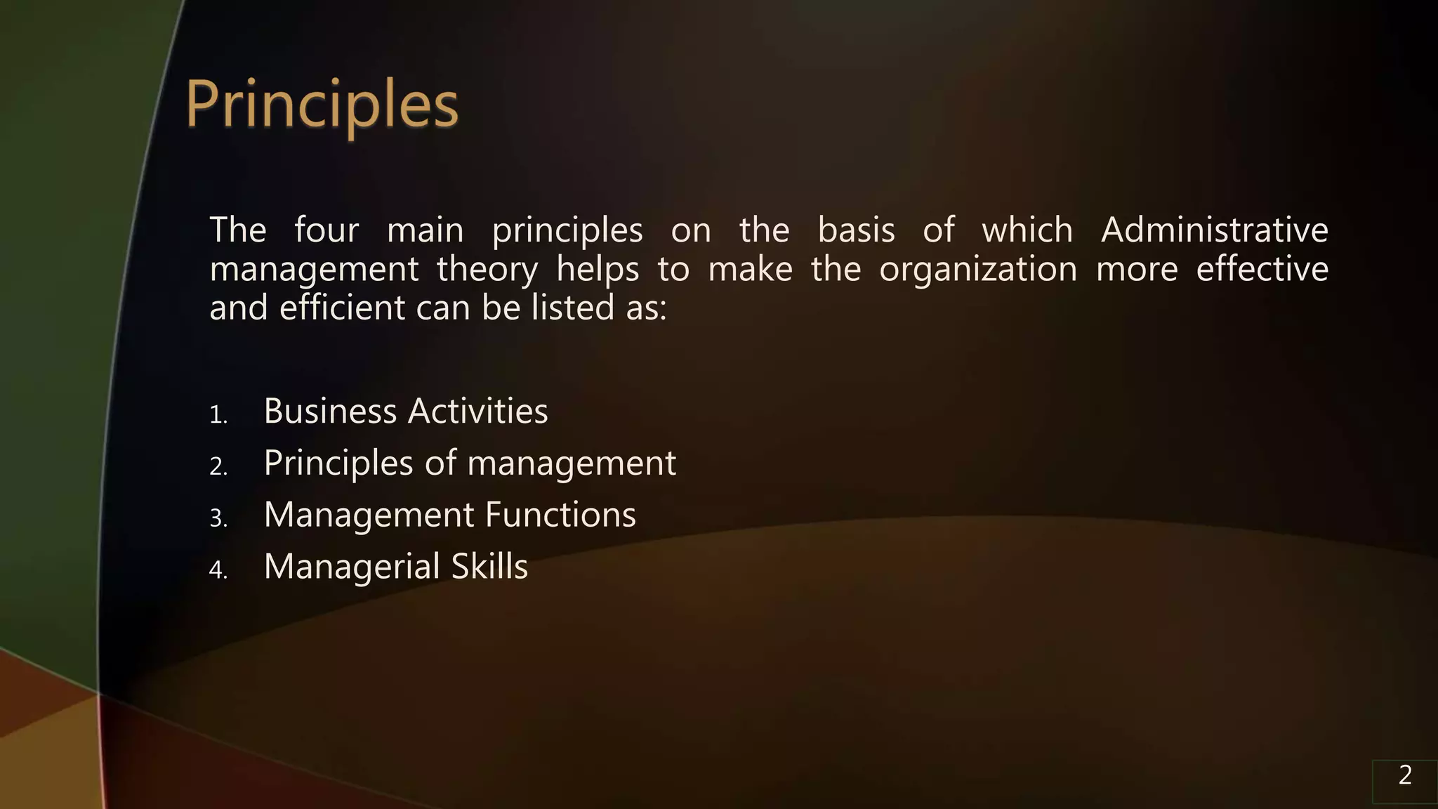Presentation on Administrative management theory | PPTX
