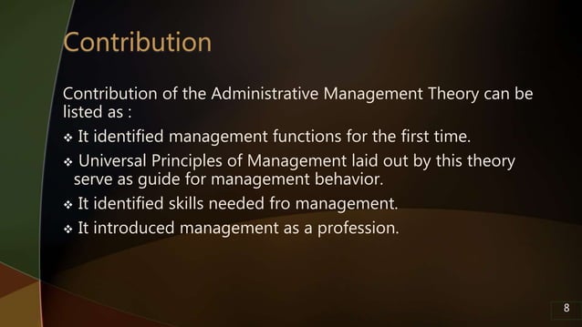 Presentation on Administrative management theory | PPTX