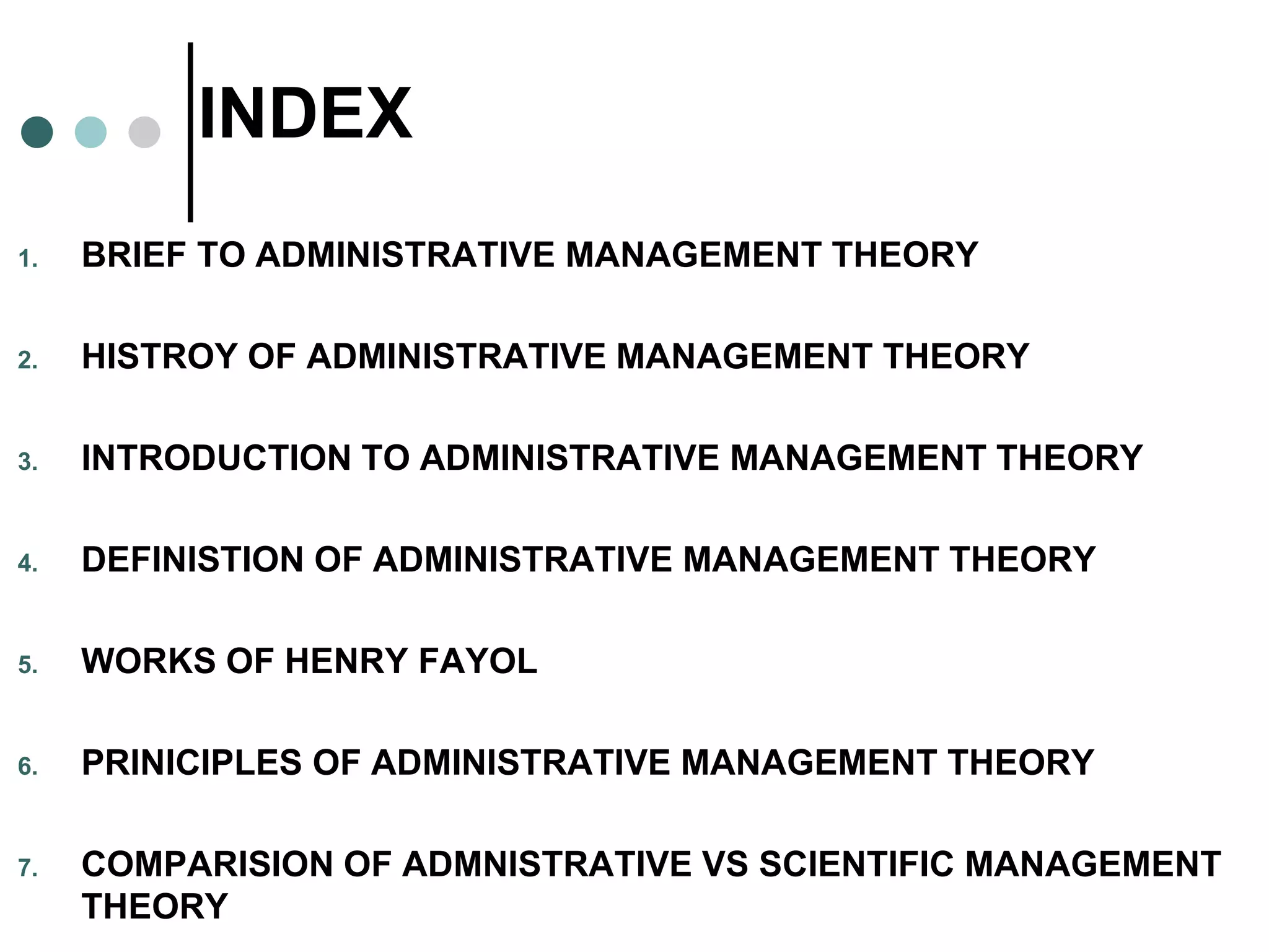 Administrative management theory and comparison of administrative vs ...