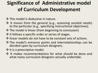 Administrative model (Saylor-Alexander-Lewis) Curriculum Development ...